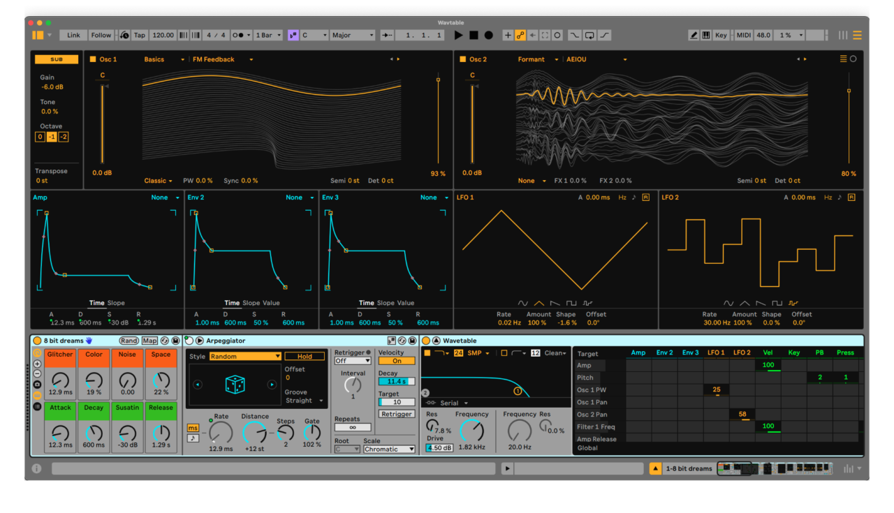 Ableton Wavetable Side Brain
